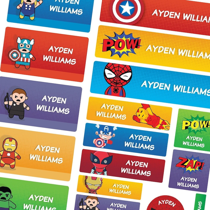 Spiderman Printable Name Tag - Etsy