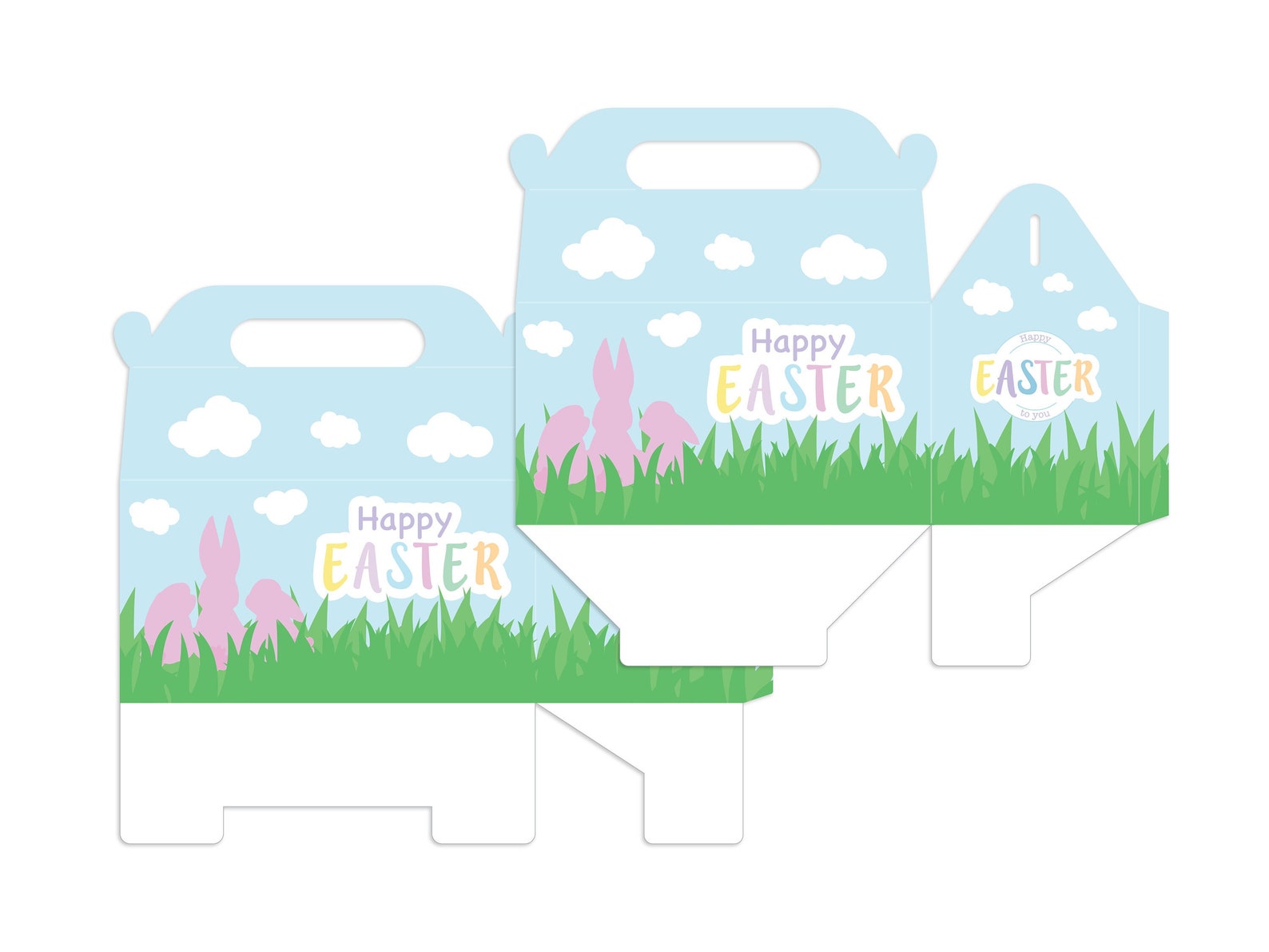 Easter Gable Box Printable Template - Etsy Canada