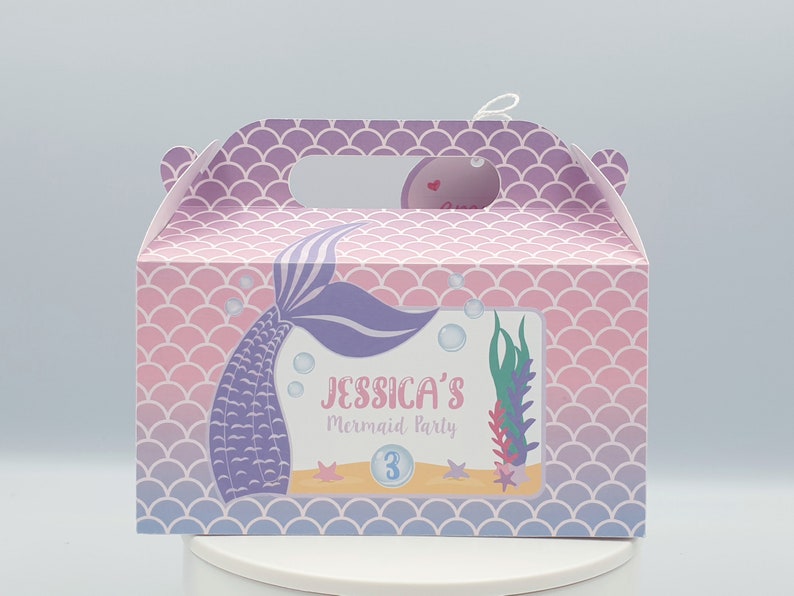 Mermaid Party Gable Box Printable Template for Kids Mermaid Theme ...