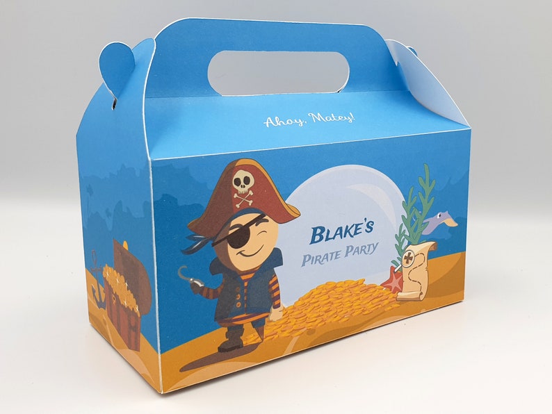 Personalised Pirate Gable Box Printable Party Favour - Etsy