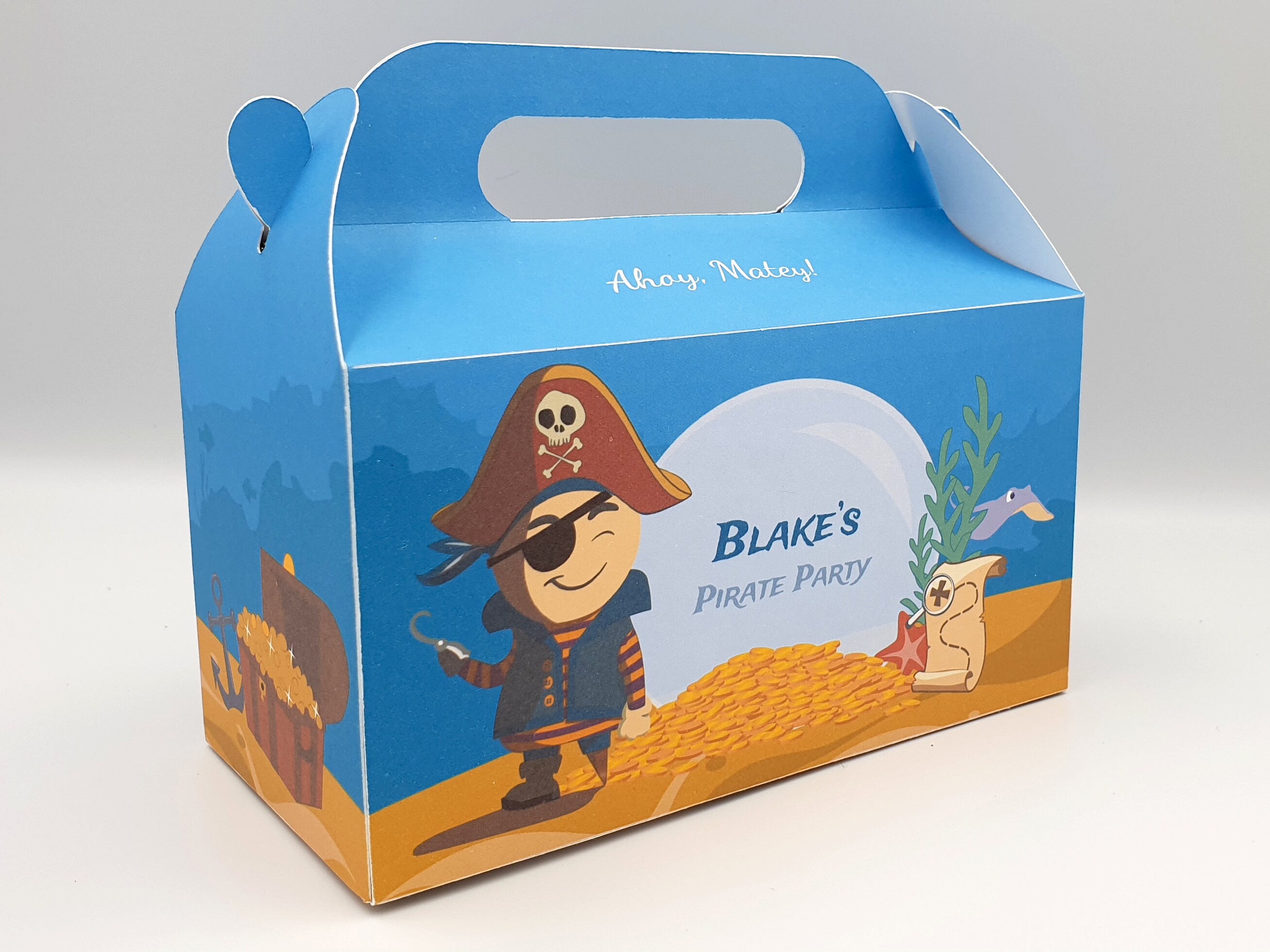 Personalised Pirate Gable Box Printable Party Favour - Etsy