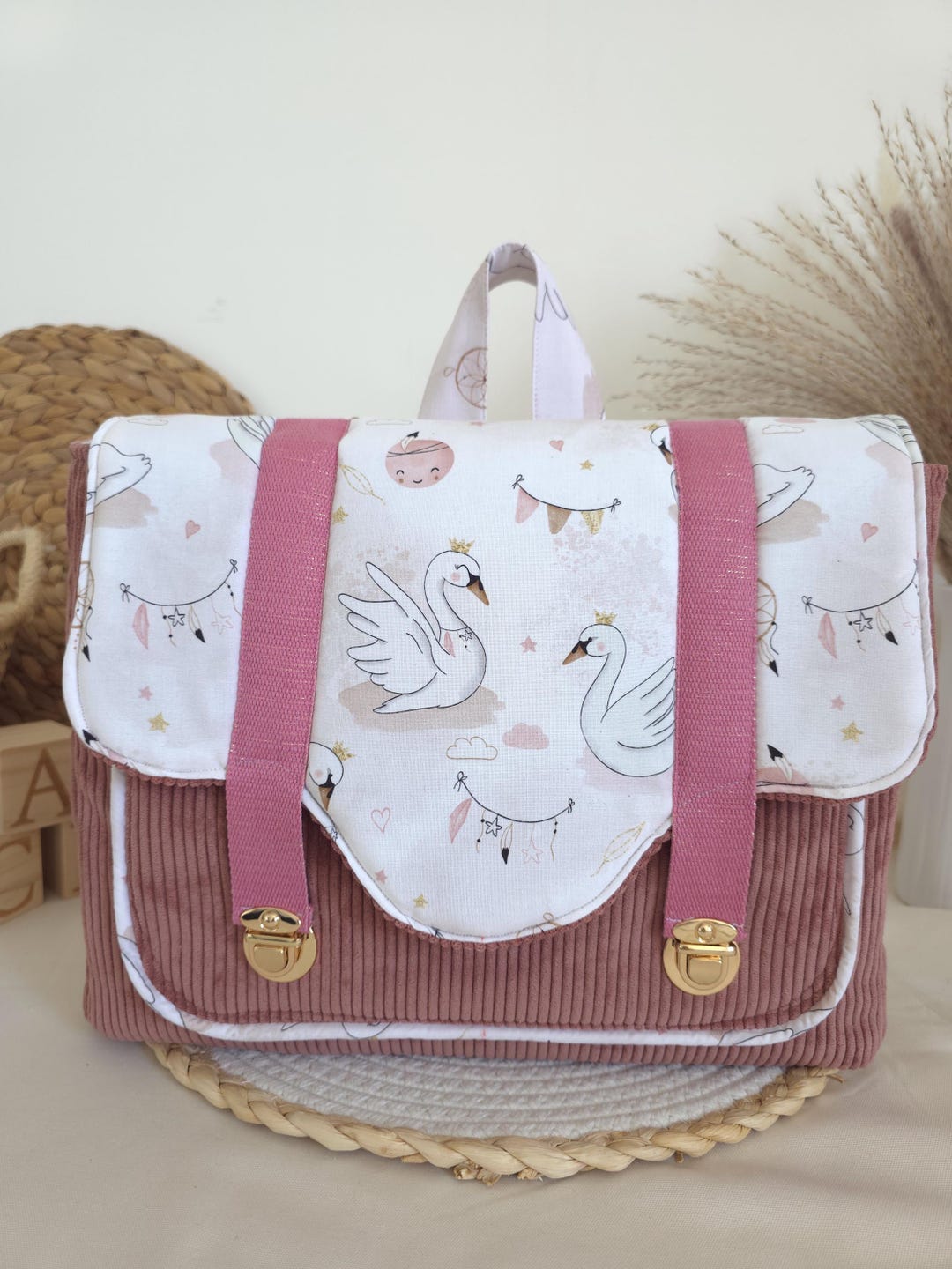 Children's School Bag / Girls' School Bag / Rectangular School Bag ...