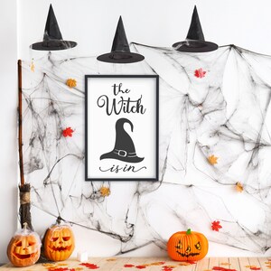 Customizable Halloween Wood Sign the Witch is in Sign - Etsy