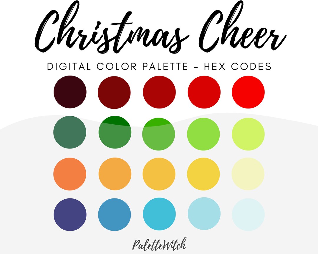 Christmas Cheer Digital Color Palette - Swatches for Photoshop ...