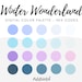 Winter Wonderland Digital Color Palette - Swatches for Photoshop ...
