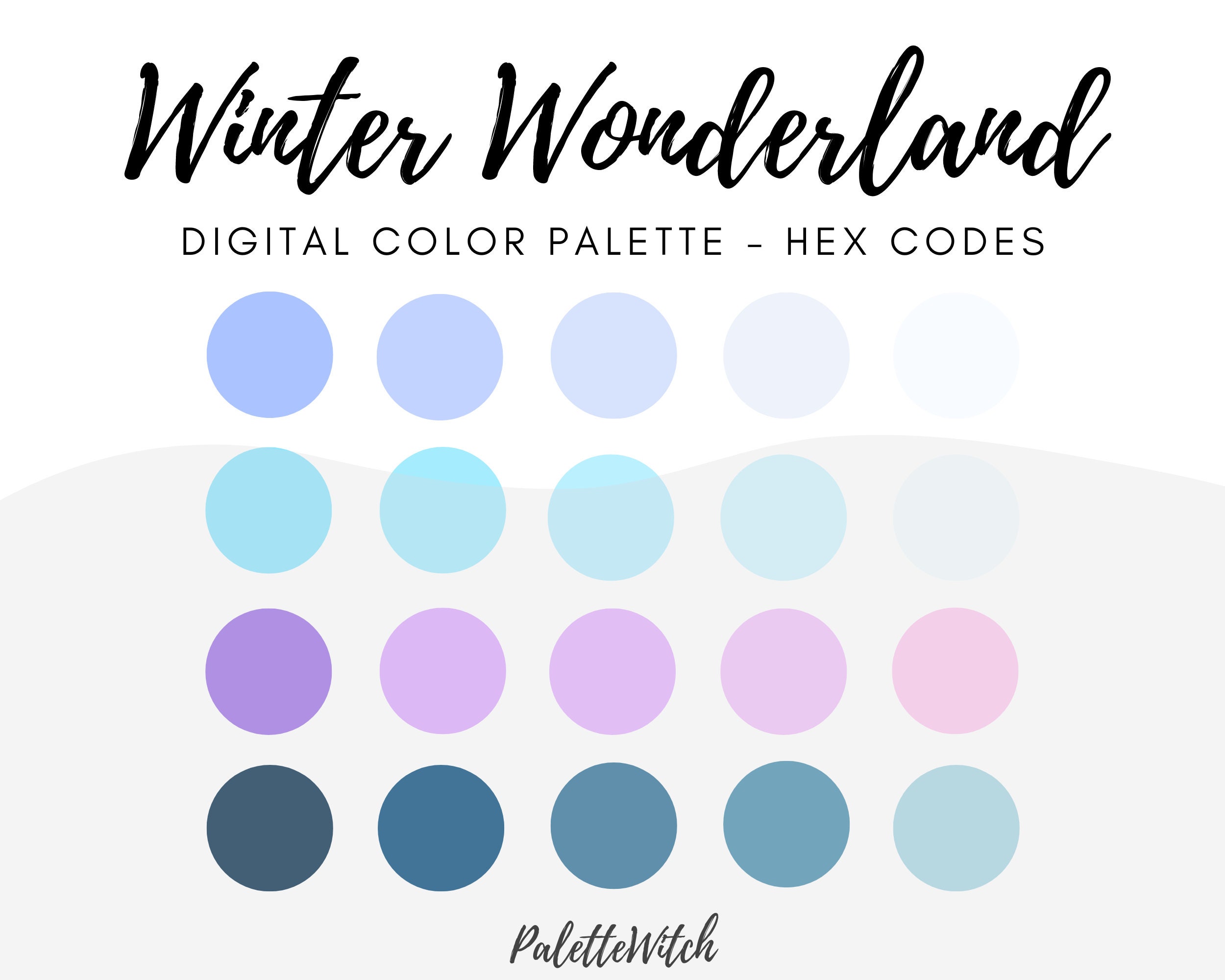 Winter Wonderland Digital Color Palette - Swatches for Photoshop ...