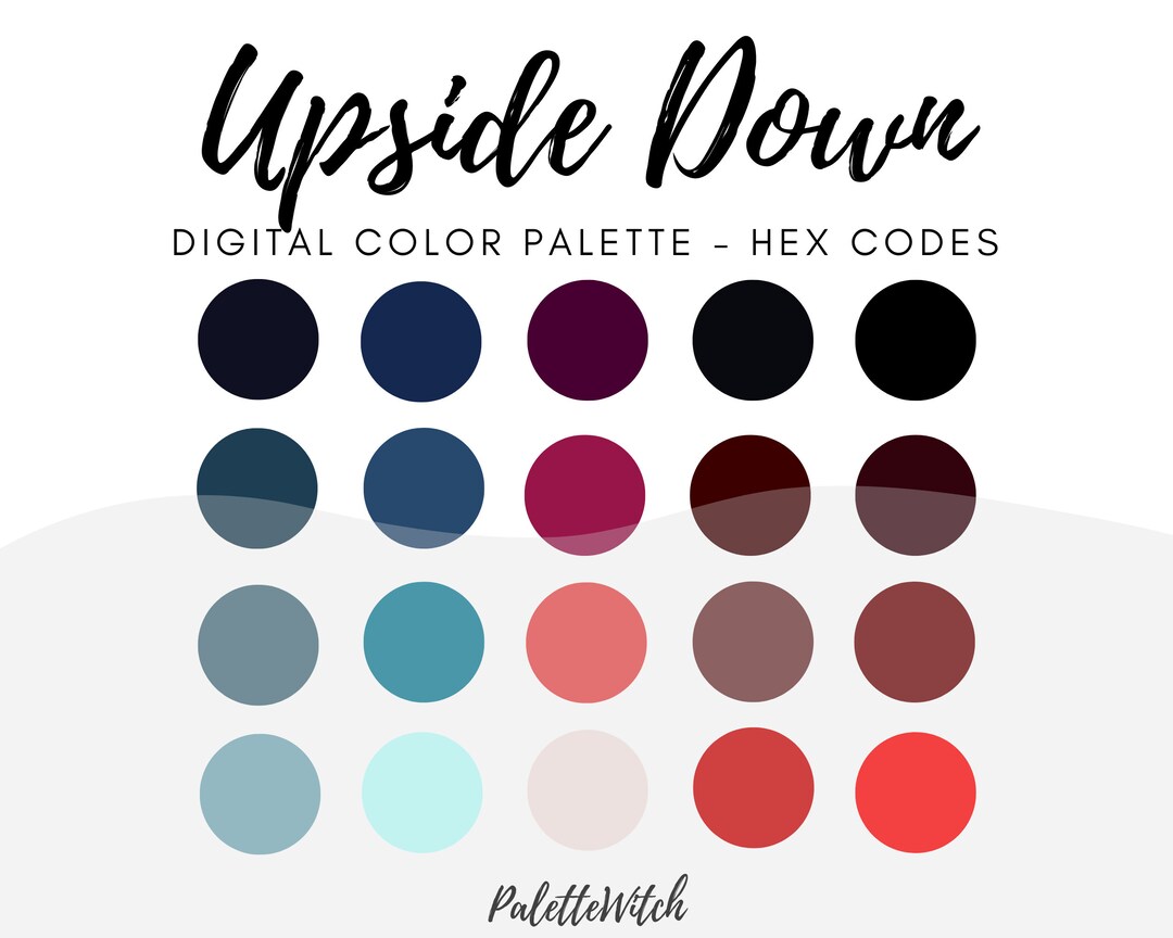 Upside Down Digital Color Palette - Swatches for Photoshop Illustrator ...
