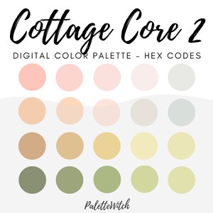 Cottage Core #2 Digital Color Palette - Swatches for Photoshop ...