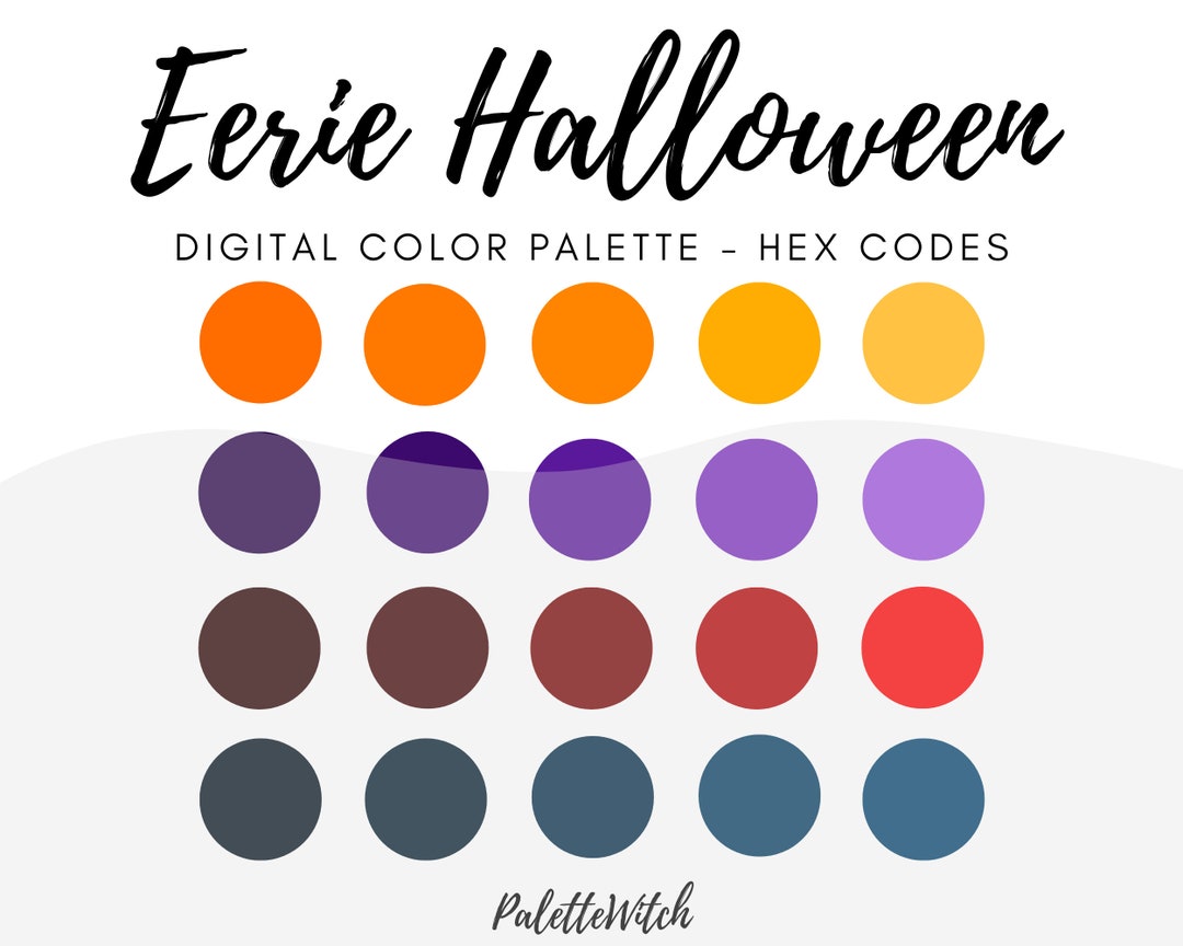Eerie Halloween Digital Color Palette - Swatches for Photoshop ...