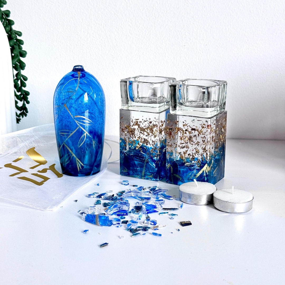 Chuppah Kit, Breaking Glass Candlesticks, Jewish Gifts Wedding, Pair ...