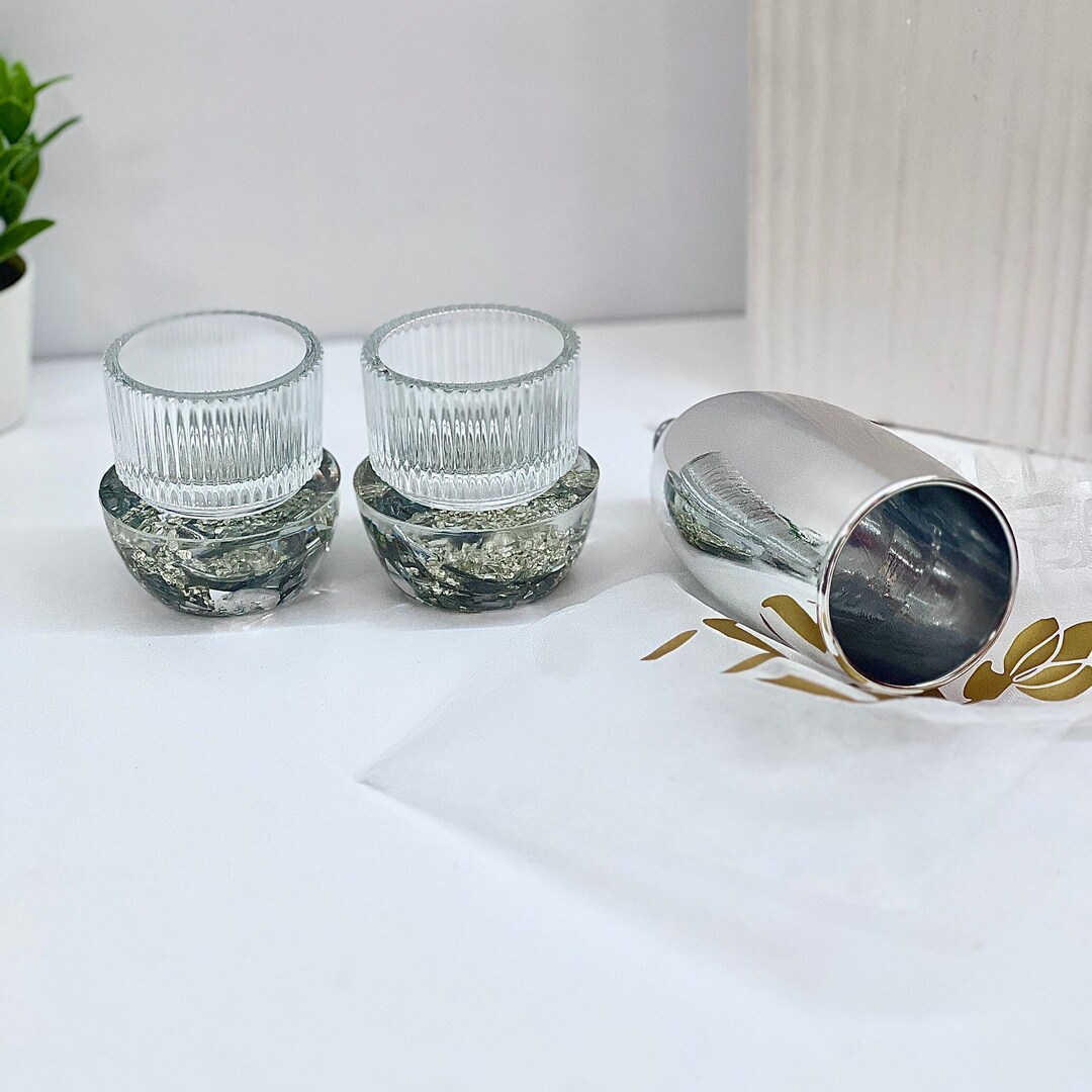 Chuppah Glass Breaking Kit Candlesticks, Breaking Glass to Become ...