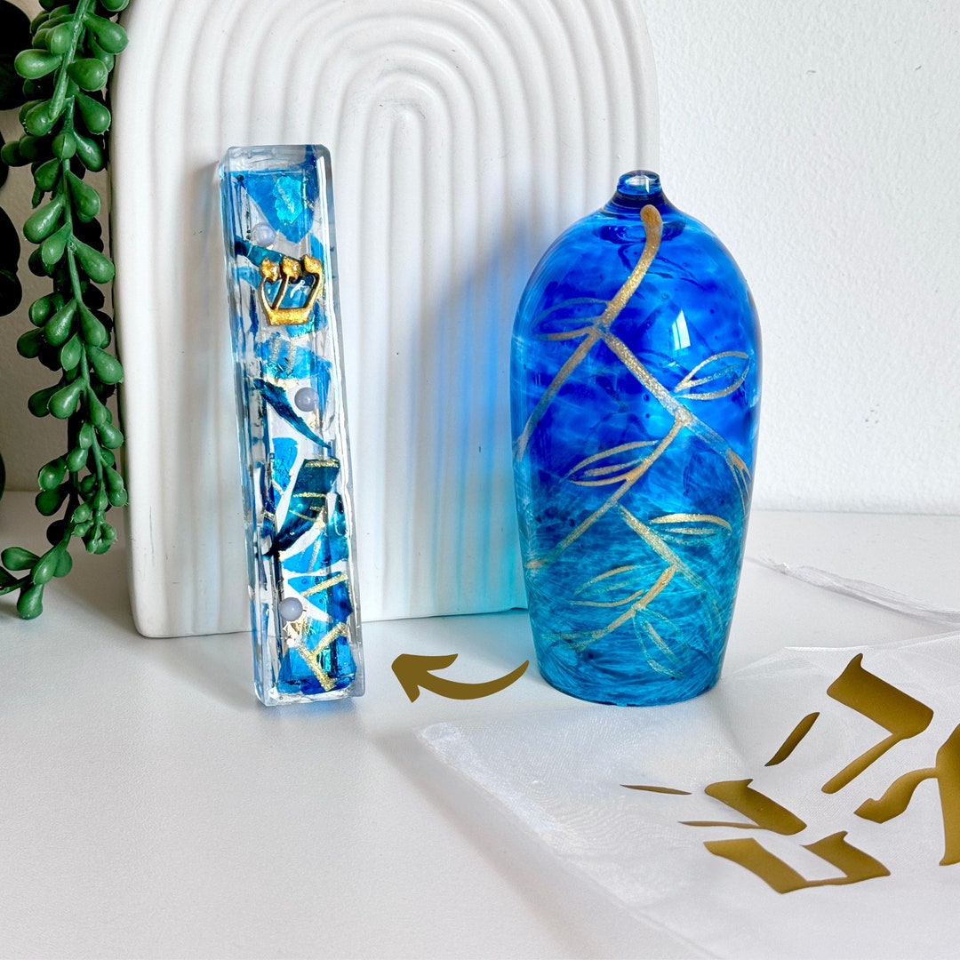Wedding Breaking Glass Mezuzah Kit, Chuppah Glass Keepsake, Mezuzah ...
