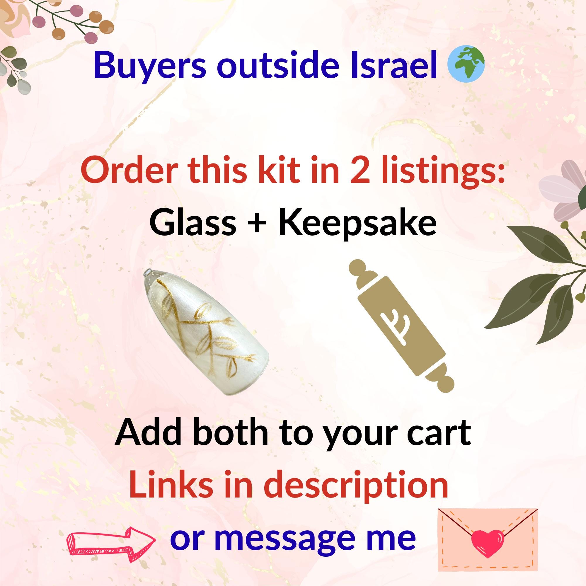 Chuppah Kit, Breaking Glass Mezuzah, Jewish Gifts Wedding Mezuzah ...