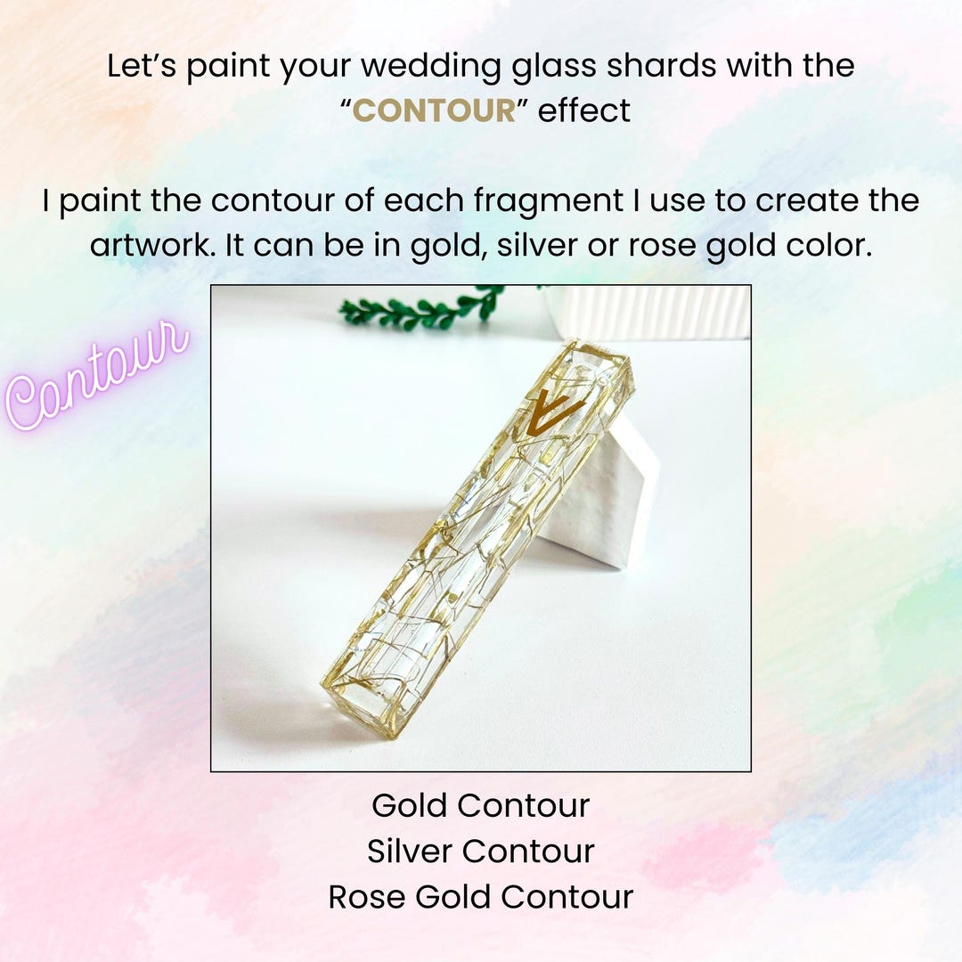 Add Painting to Your Clear Wedding Glass Shards With the "contour ...