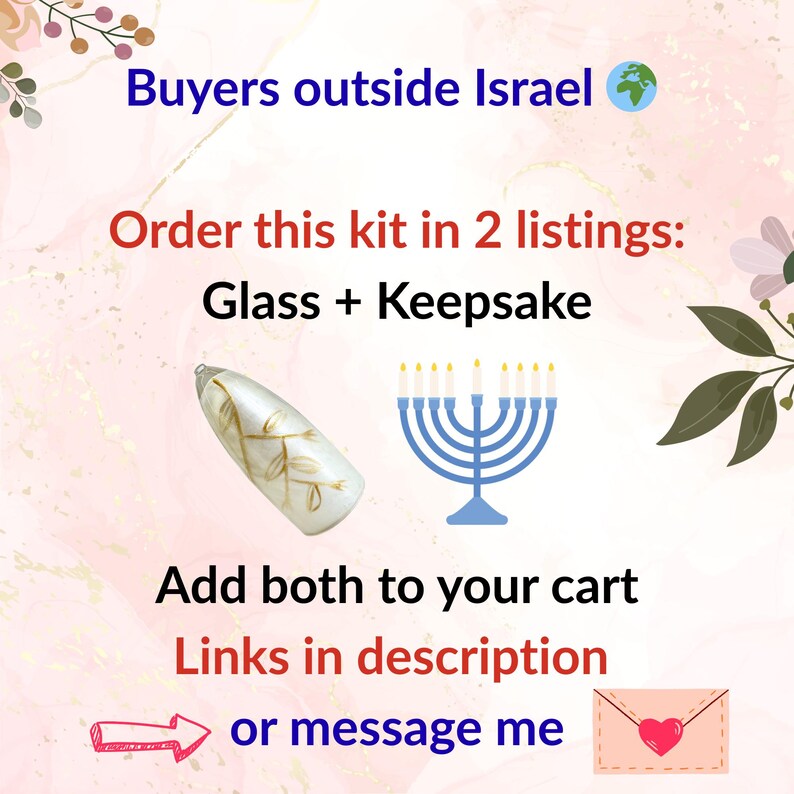 Jewish Breaking Glass Kit, Menorah With Chuppah Glass Shards, Wedding ...