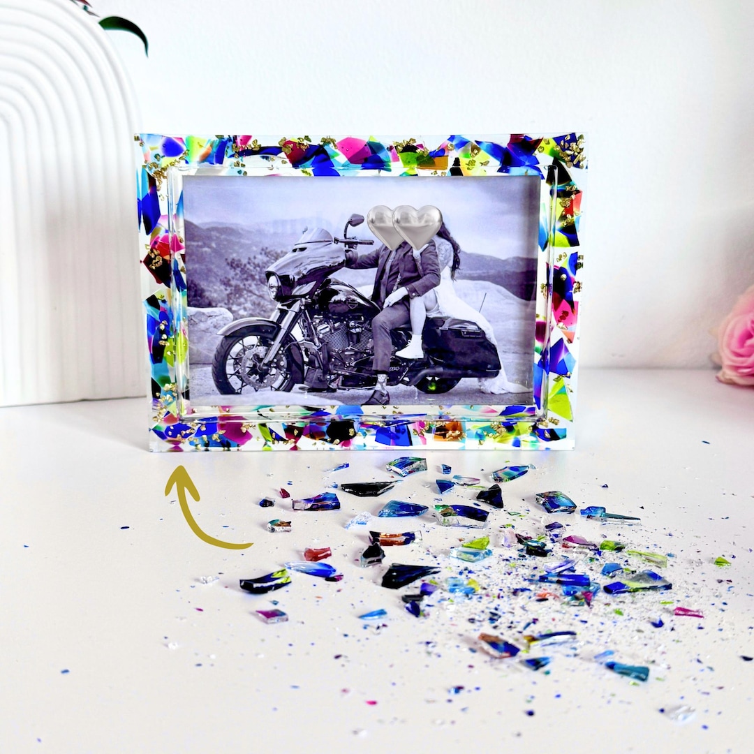 Jewish Picture Frame for Wedding Glass Shards, Personalized Jewish ...