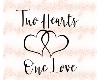 Two Hearts One Love - Etsy