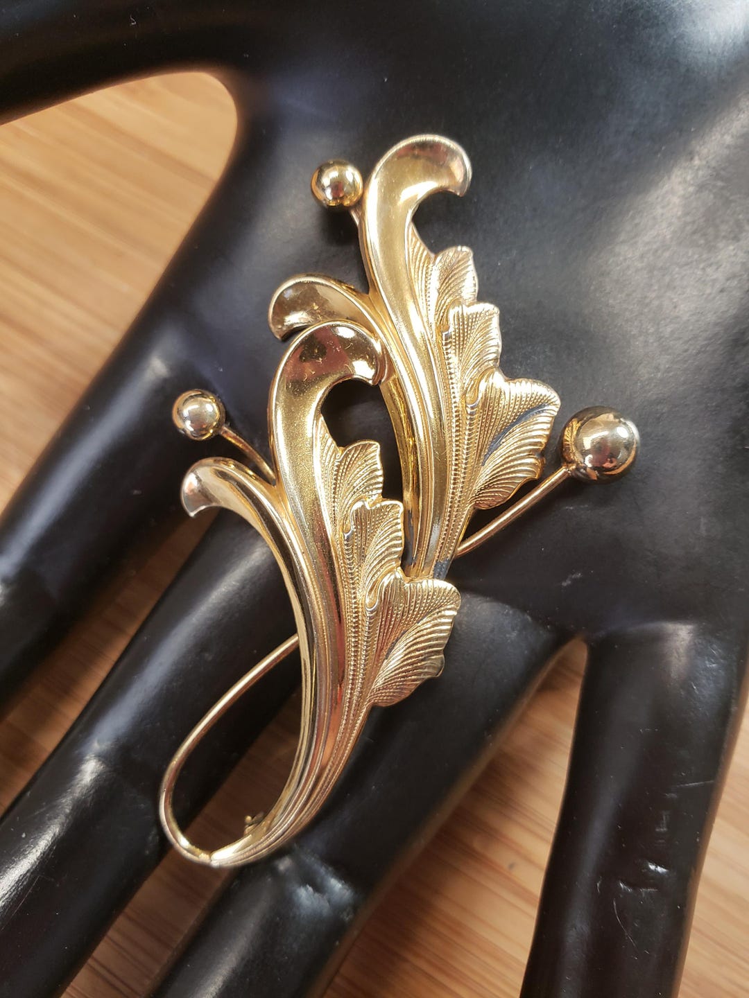 Vintage Forstner Sterling Silver Vermeil Leaves Brooch Flora - Etsy