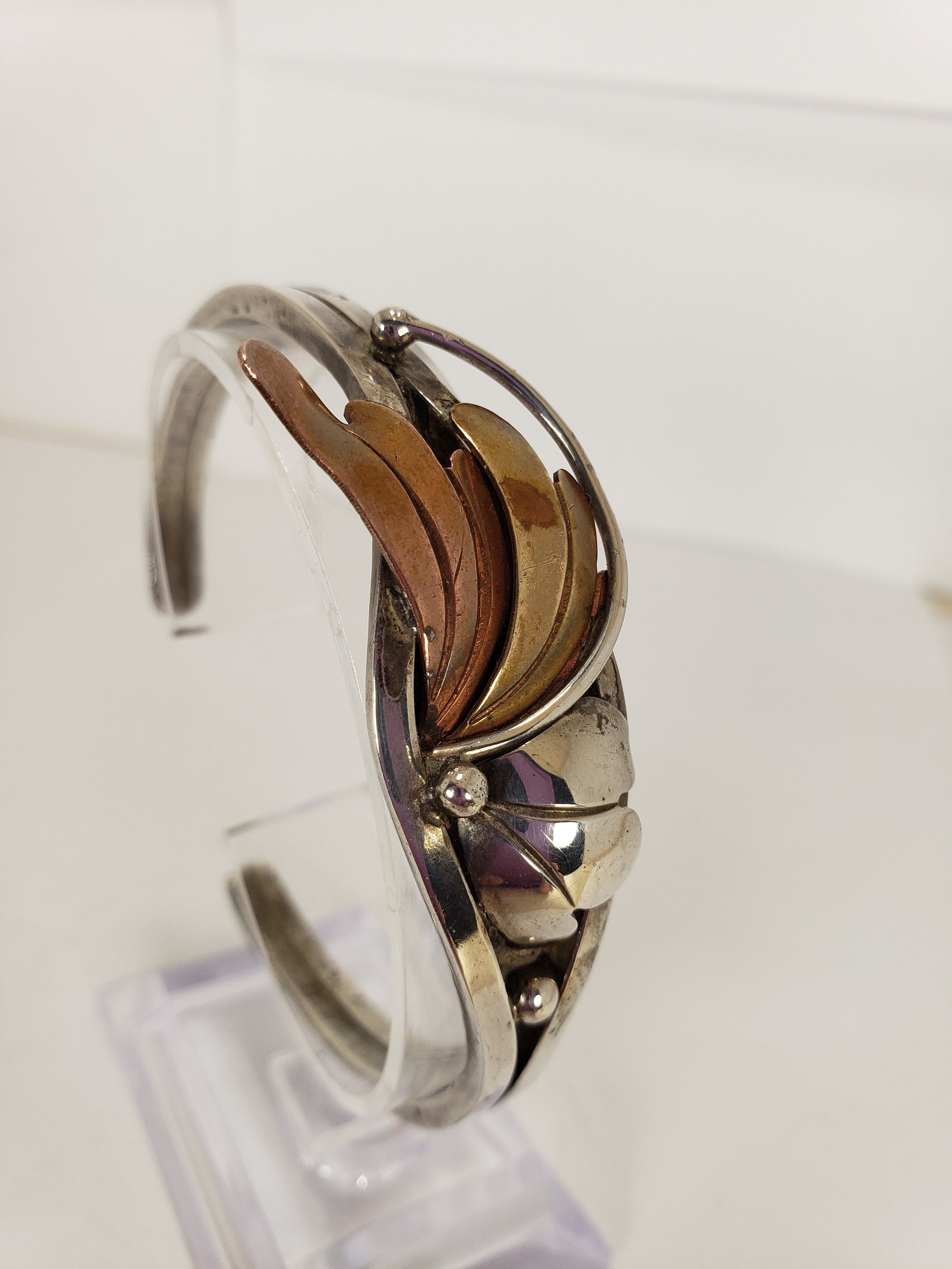 Sterling Silver Navajo LC Lee Chee Two-tone Cuff Bracelet - Etsy