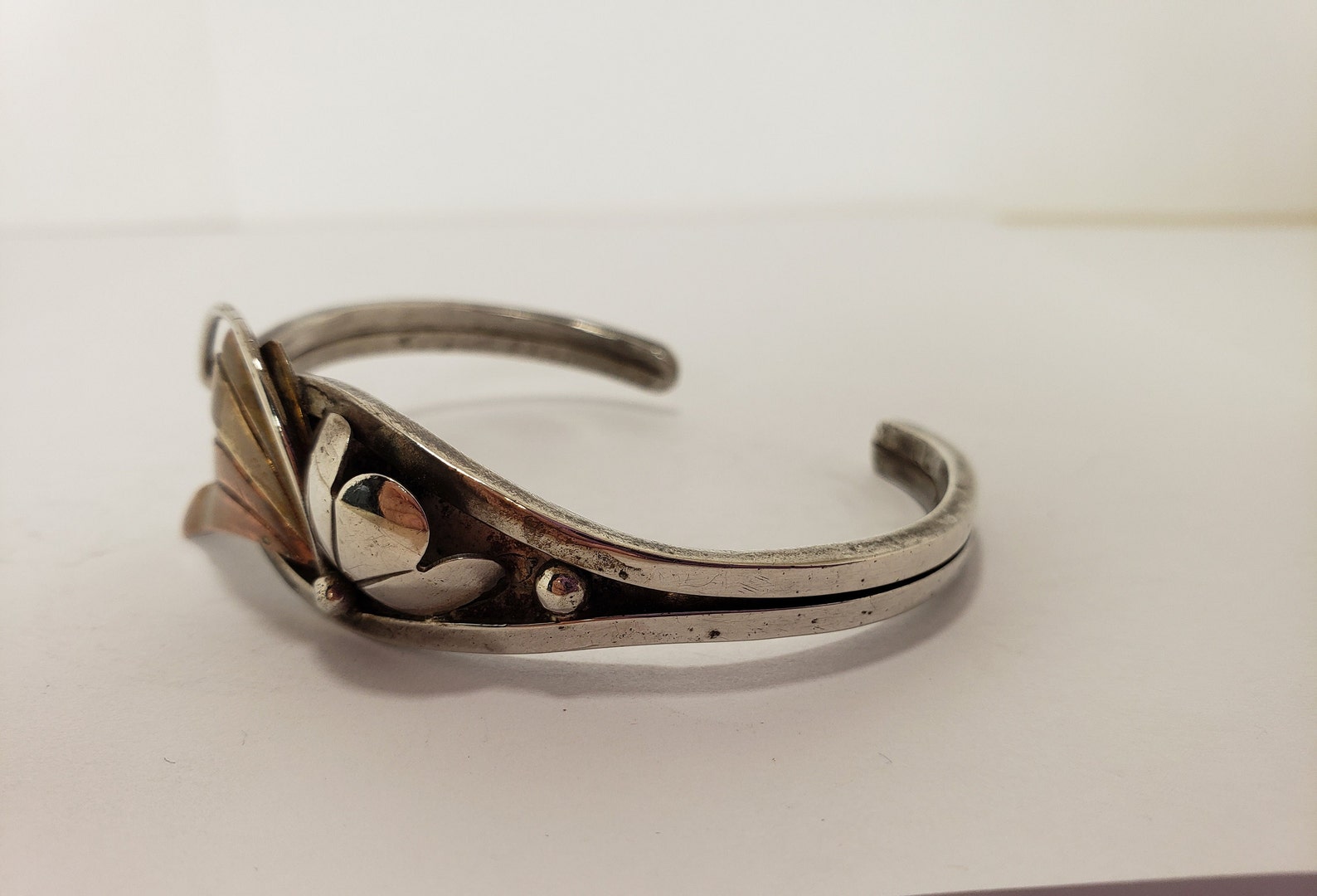 Sterling Silver Navajo LC Lee Chee Two-tone Cuff Bracelet - Etsy