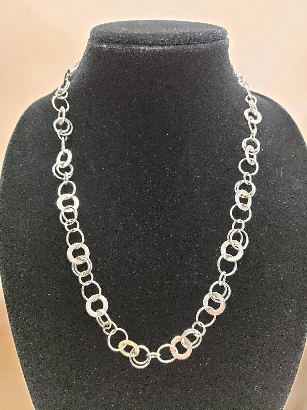 Sterling Silver 925 Round Links Chain Necklace 24" 38 GR - Etsy
