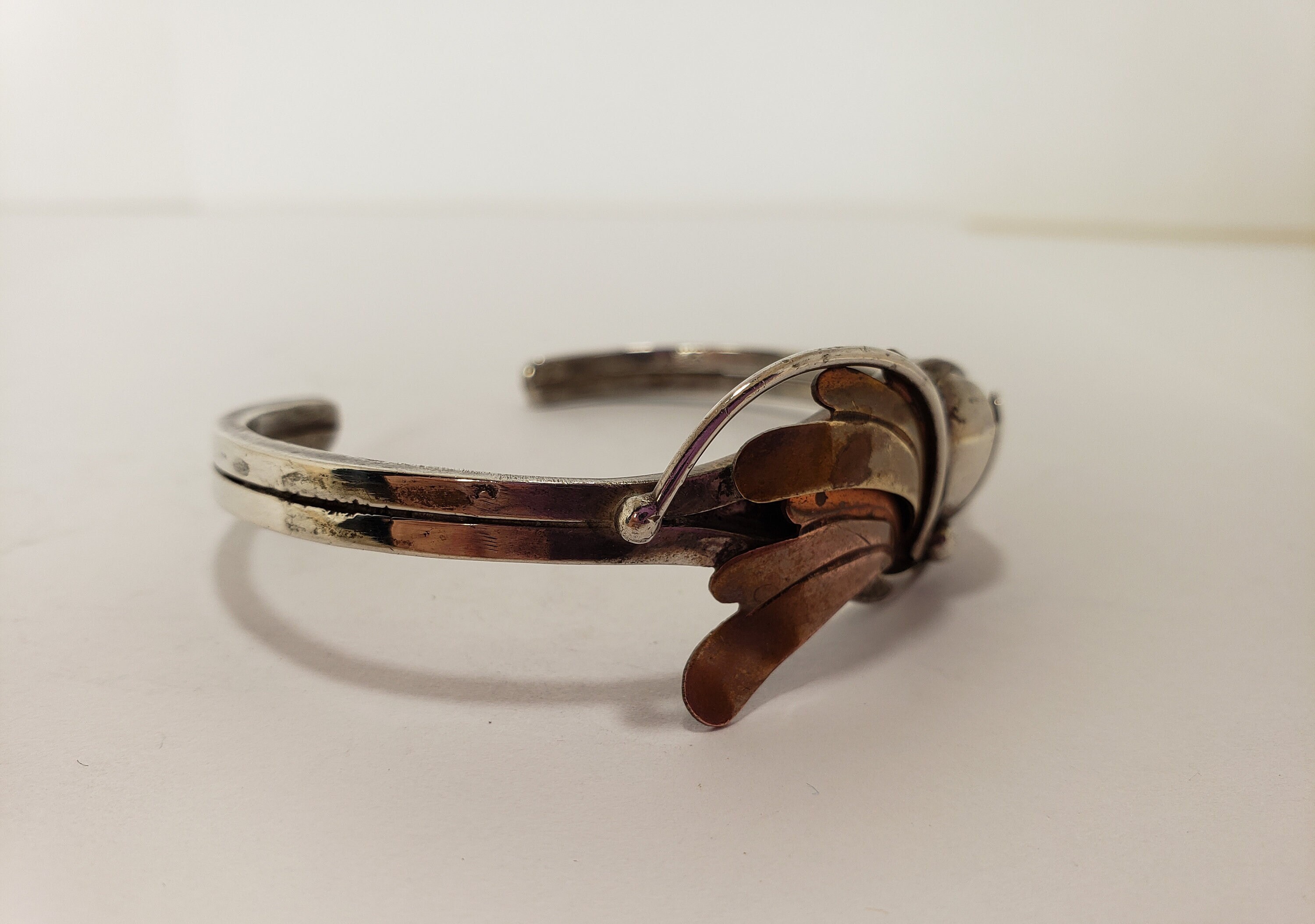 Sterling Silver Navajo LC Lee Chee Two-tone Cuff Bracelet - Etsy