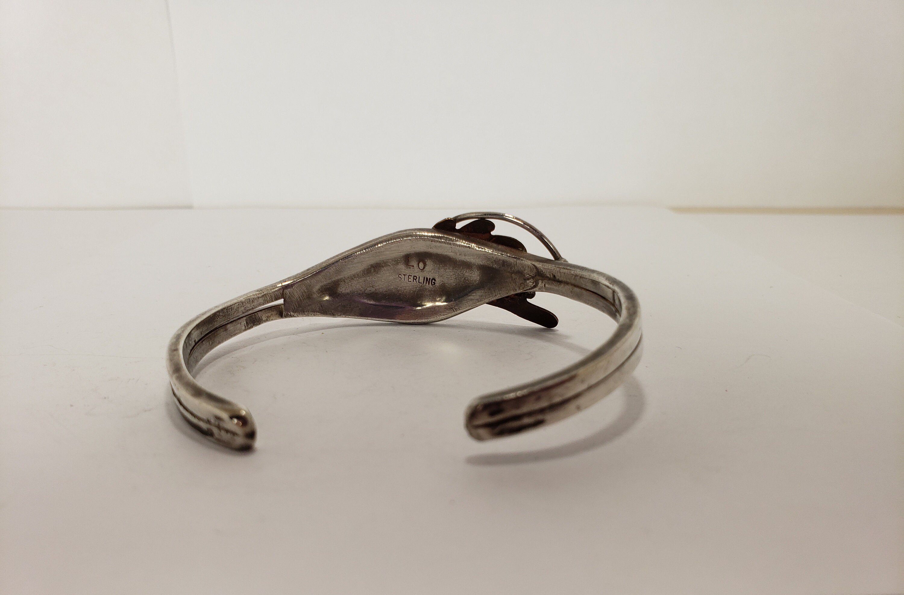 Sterling Silver Navajo LC Lee Chee Two-tone Cuff Bracelet - Etsy