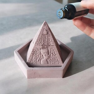 Concrete Egyptian Pyramid Scent Stone Diffuser With Essential Oil - Etsy