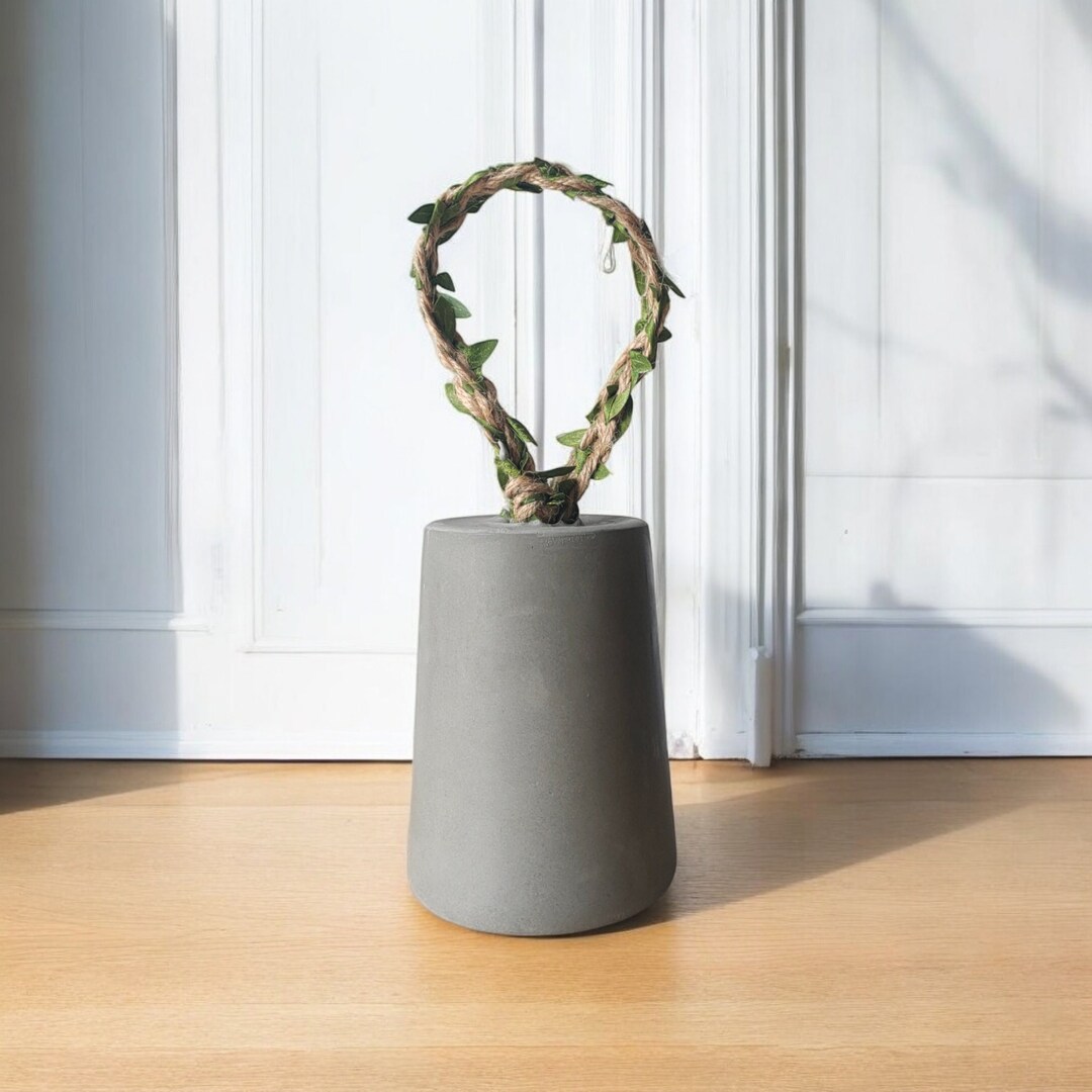 Concrete Rustic Door Stopper, Decorative Door Stop, Concrete Minimal ...