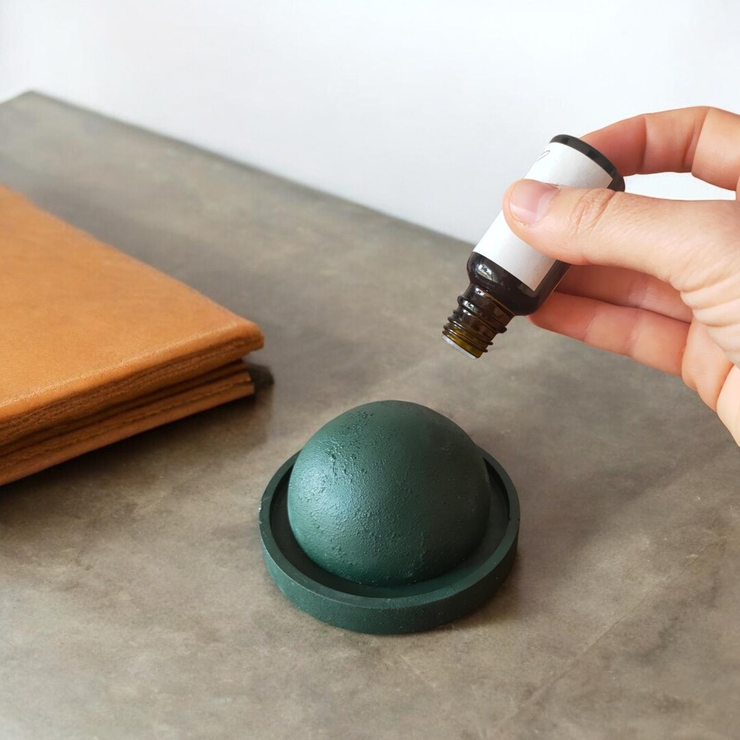 Concrete Green Oil Scent Stone, Essential Diffuser Stone, Home Air ...