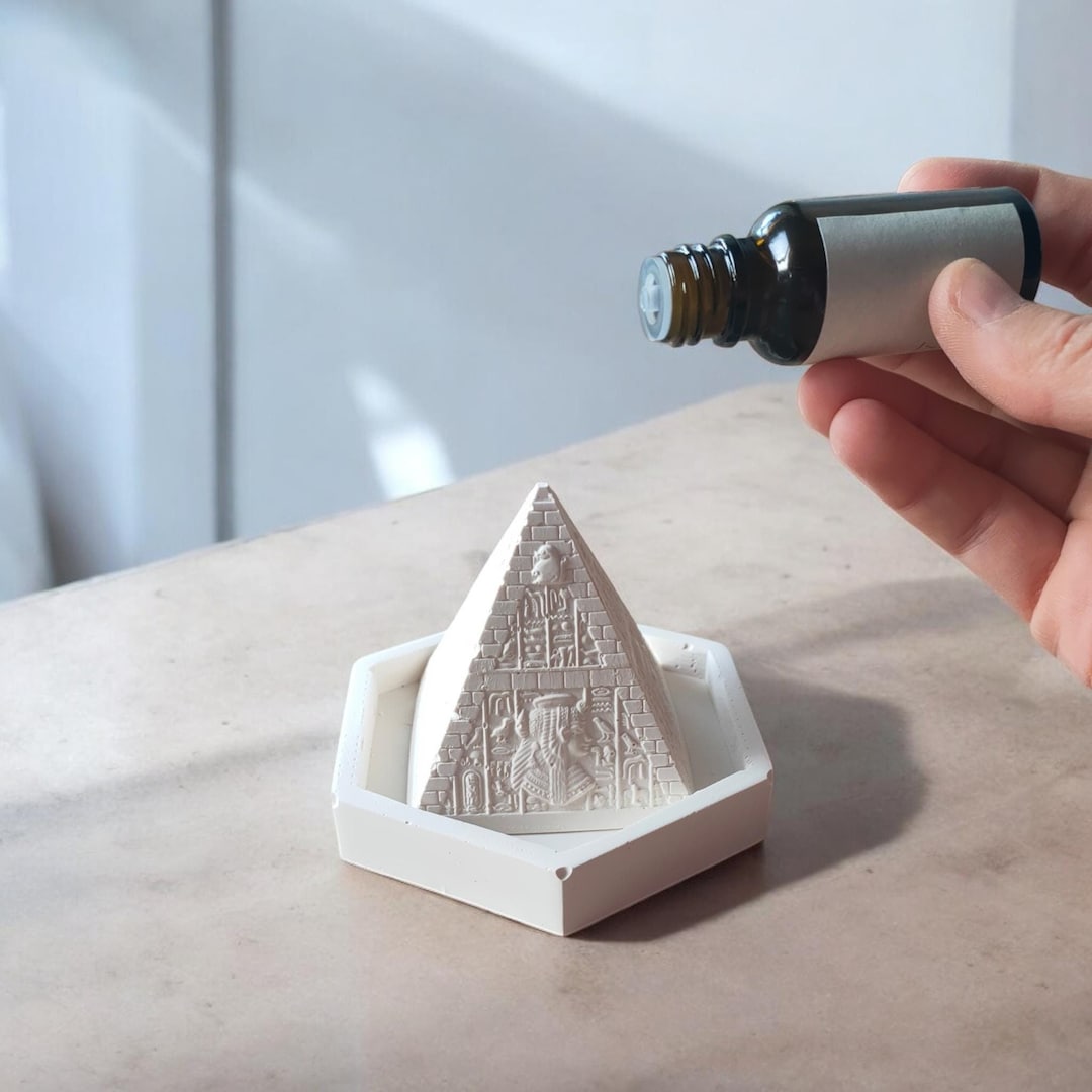 Concrete Pyramid Scent Diffuser: Egyptian Decor, Aromatherapy Stone - Etsy
