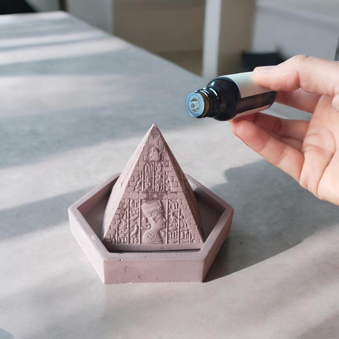 Concrete Egyptian Pyramid Scent Stone Diffuser With Essential Oil - Etsy