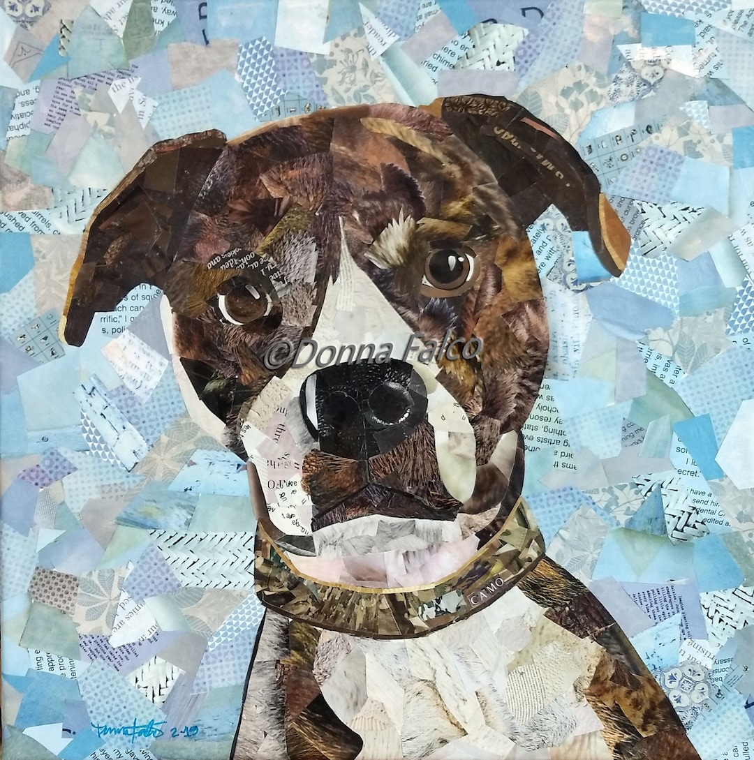 Brindle Pit Bull Art Print, Pitbull, Pet Owner Gift, Dog Wall Art ...