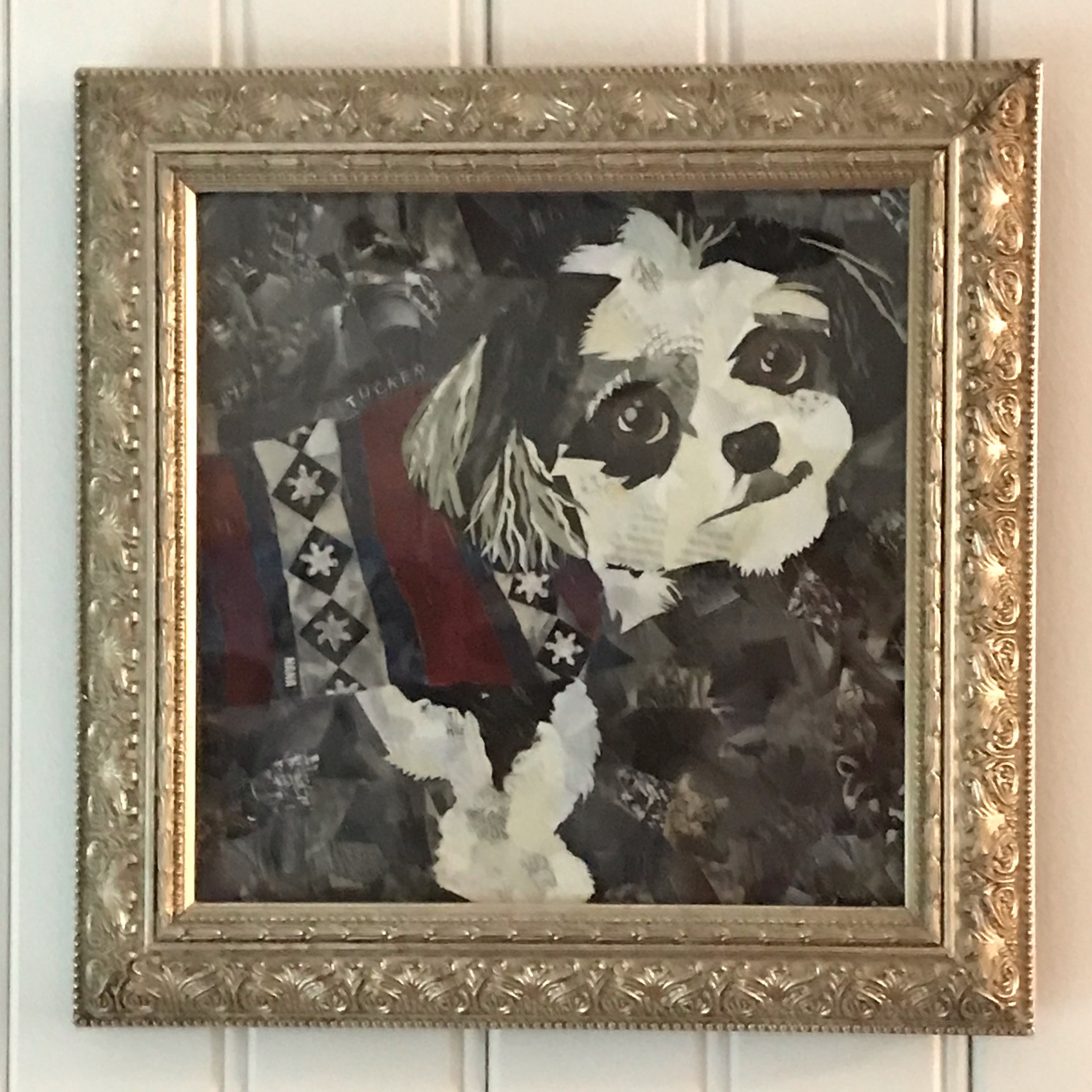 Shih Tzu Wearing Sweater - Art Print - Recycled Magazine Collage, Pet ...
