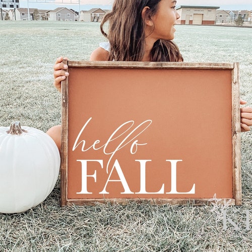 Hello Fall Svg Digital File ONLY DIY Wood Sign Wood - Etsy