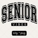Senior Vibes Svg Senior Svg Senior Year Graduation Gift High School ...
