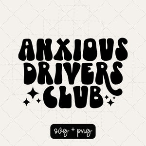 Anxious Drivers Club Svg, Trendy Svg, Wavy Svg, Cut File, Motel ...