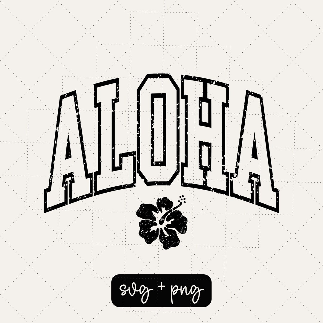 Aloha Distressed Svg Aloha Svg Aloha Vibes Hawaii Svg - Etsy