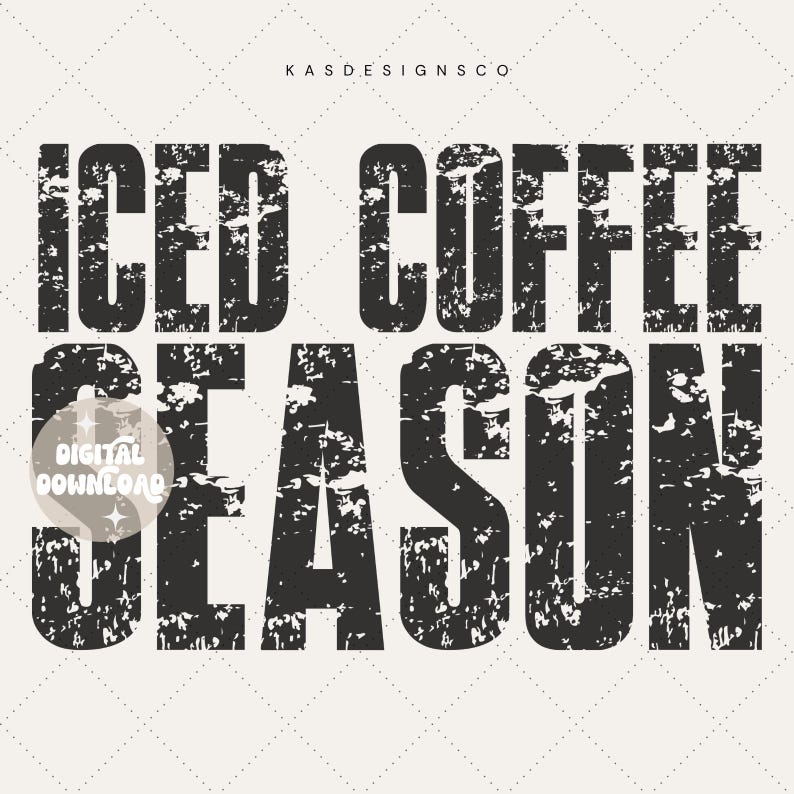 Iced Coffee Season Png | Iced Coffee Svg | Coffee Weather Png | Fall ...