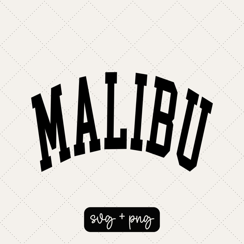 Malibu SVG PNG Iron on Vinyl Project Cricut Cut Files - Etsy