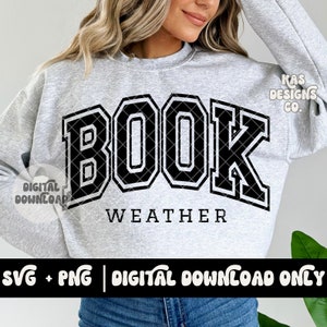 Book Weather Svg, Bookish Svg, Book Weather Png, Sweater Weather Png ...
