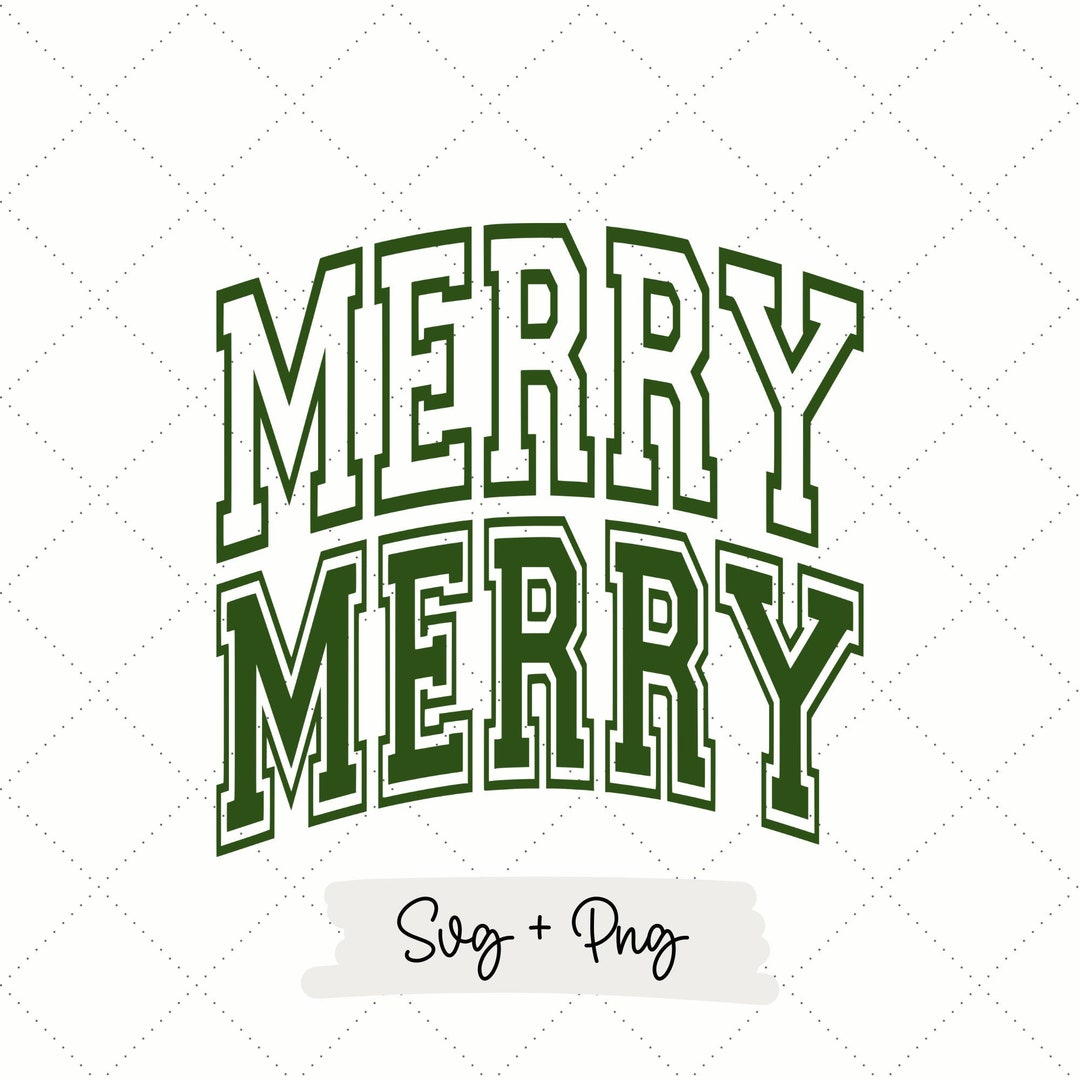 Merry Svg Merry Outline Svg Merry Christmas Svg Ho Ho Ho - Etsy Hong Kong