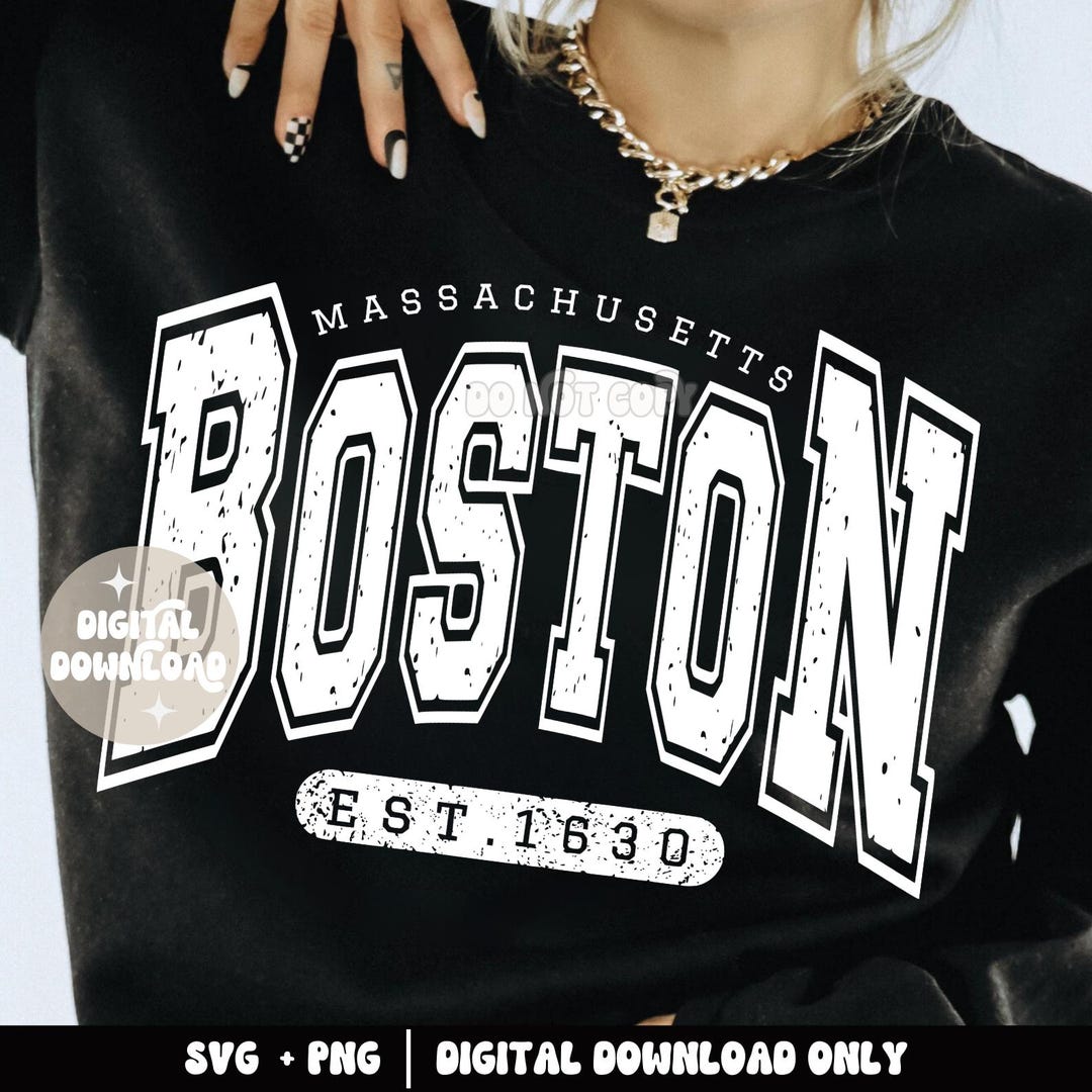Boston Massachusetts Svg, Boston Png, Varsity Svg, Varsity Designs ...