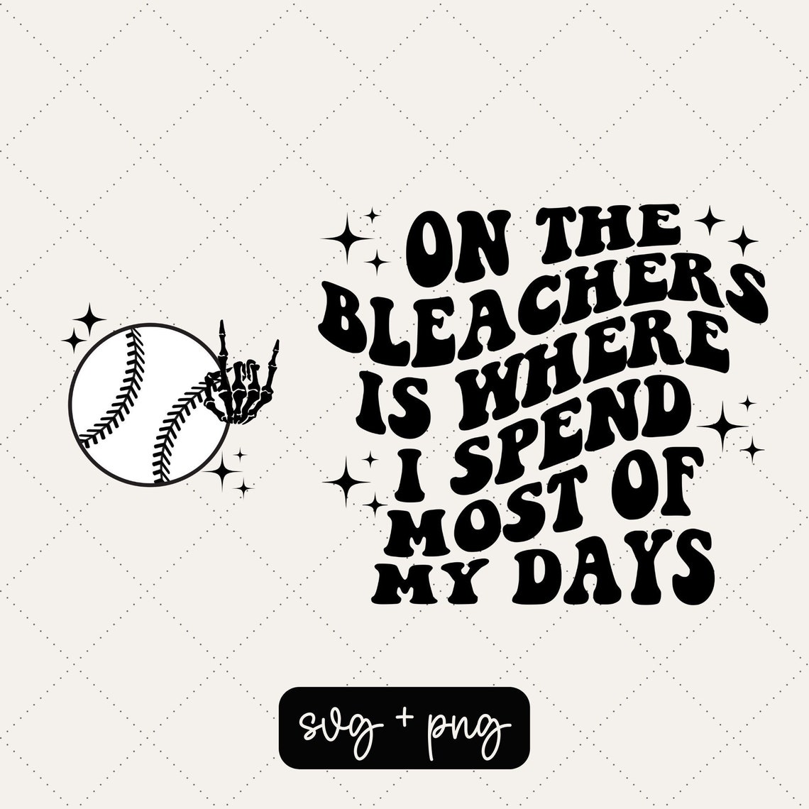 On the Bleachers is Where I Spend Most of My Days Svg Retro - Etsy