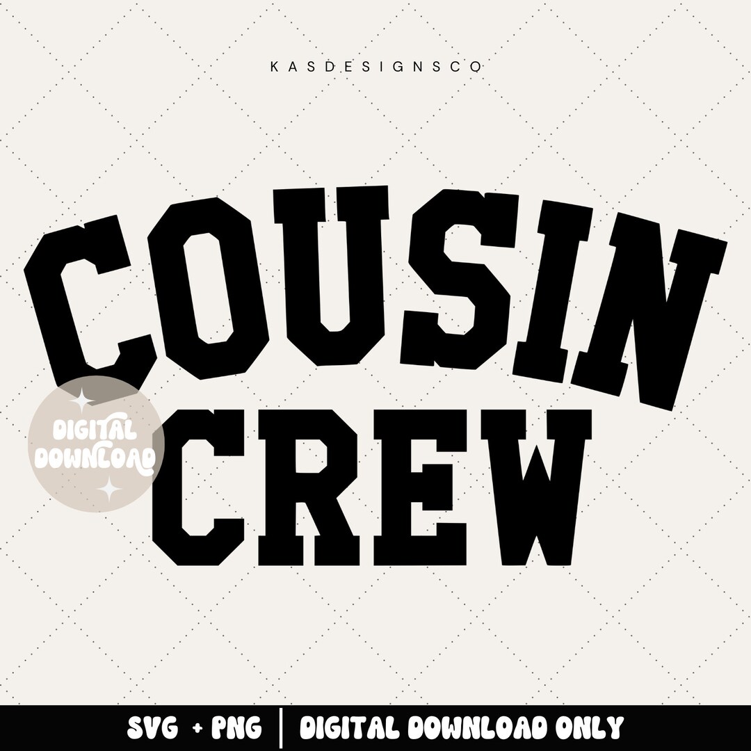 Cousin Crew Svg, Cousins Svg, Cousin Vibes, Trendy Wavy Svg, Family Vacation Svg, Cousins ...