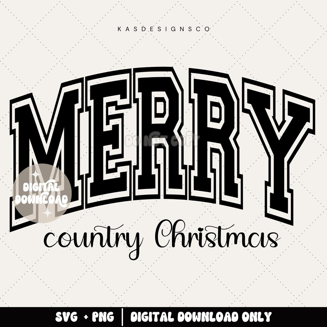 Merry Country Christmas Png, Merry Christmas Svg, Country Christmas Svg ...