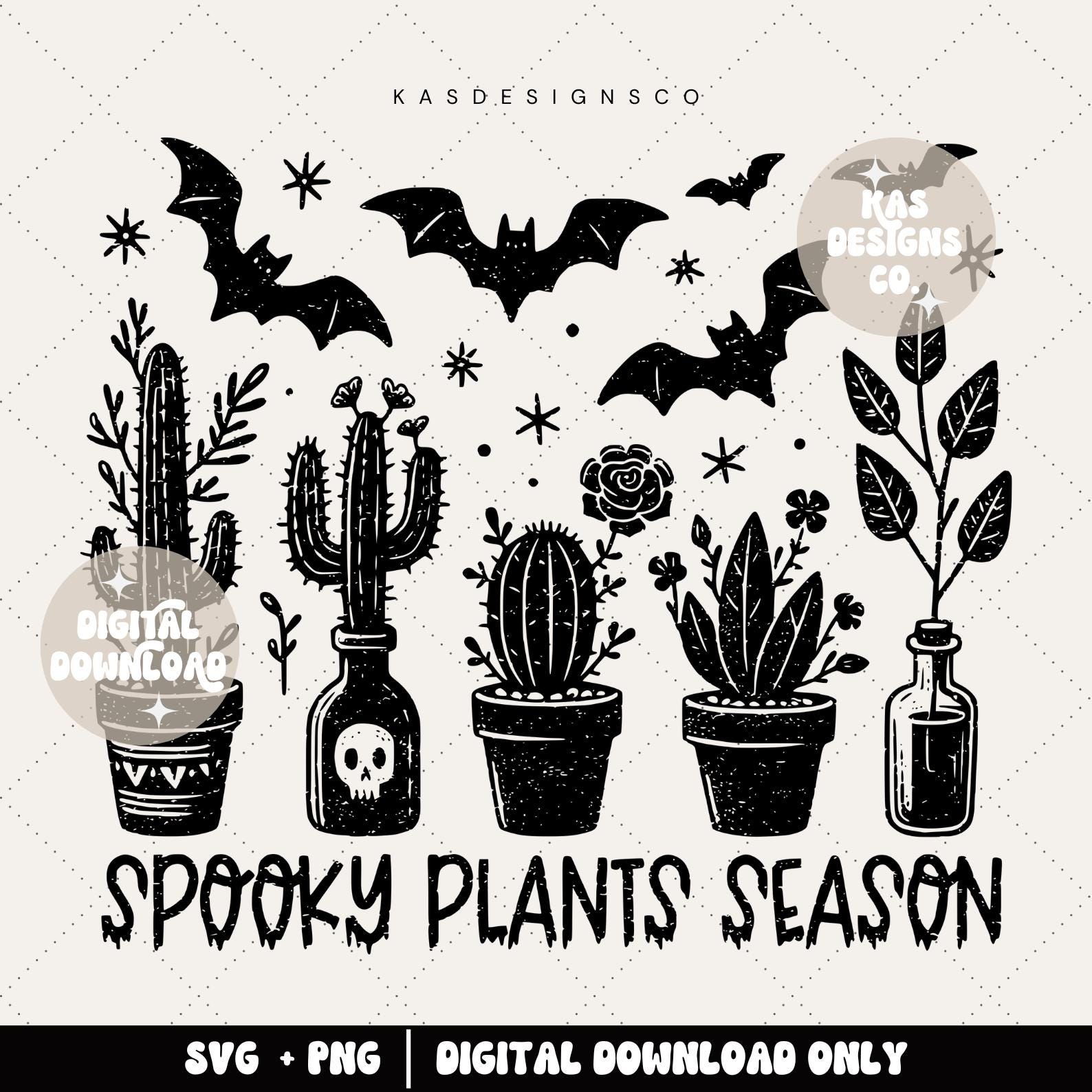 Spooky Plants Season Svg, Spooky Plants Png, Spooky Season Png, Spooky ...