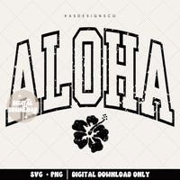 Hawaiian Monogram Alphabet Digital Download SVG JPEG PNG Hibiscus ...