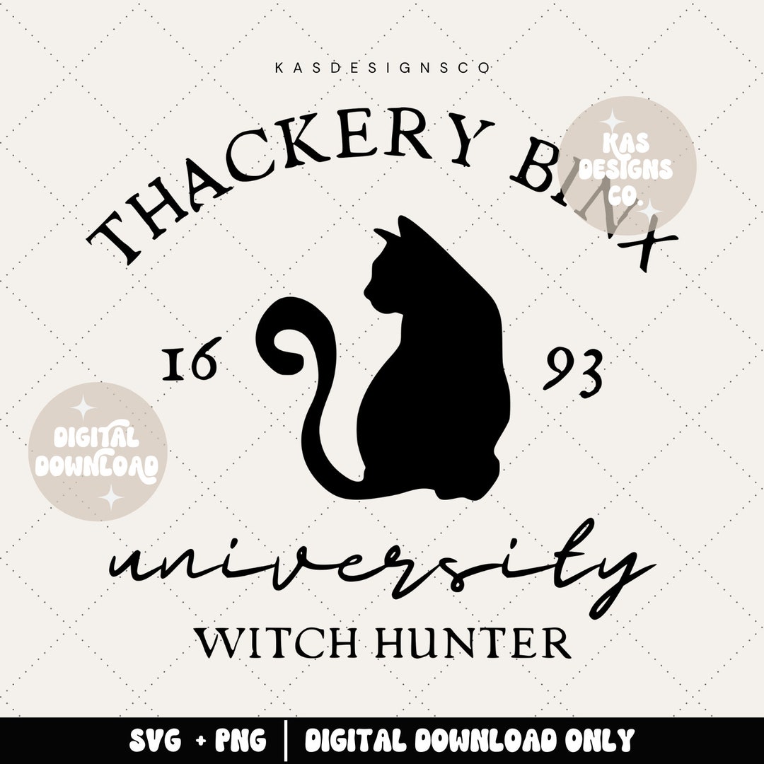 Thackery Binx University Svg - Witch Hunter Svg - Hocus Pocus Svg ...