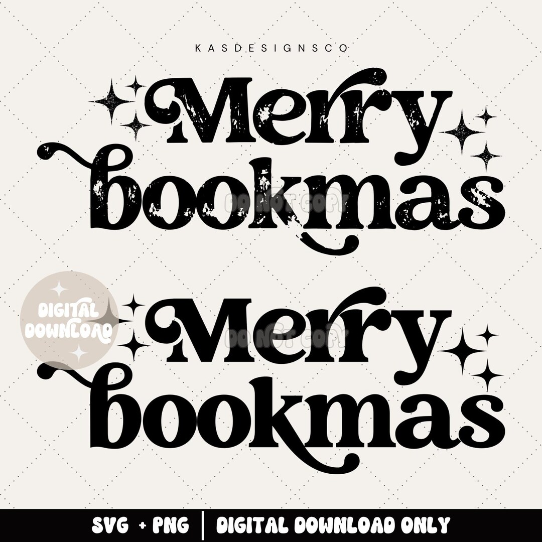 Merry Bookmas Svg, Merry Bookmas Png, Bookish Png, Christmas Books Svg ...
